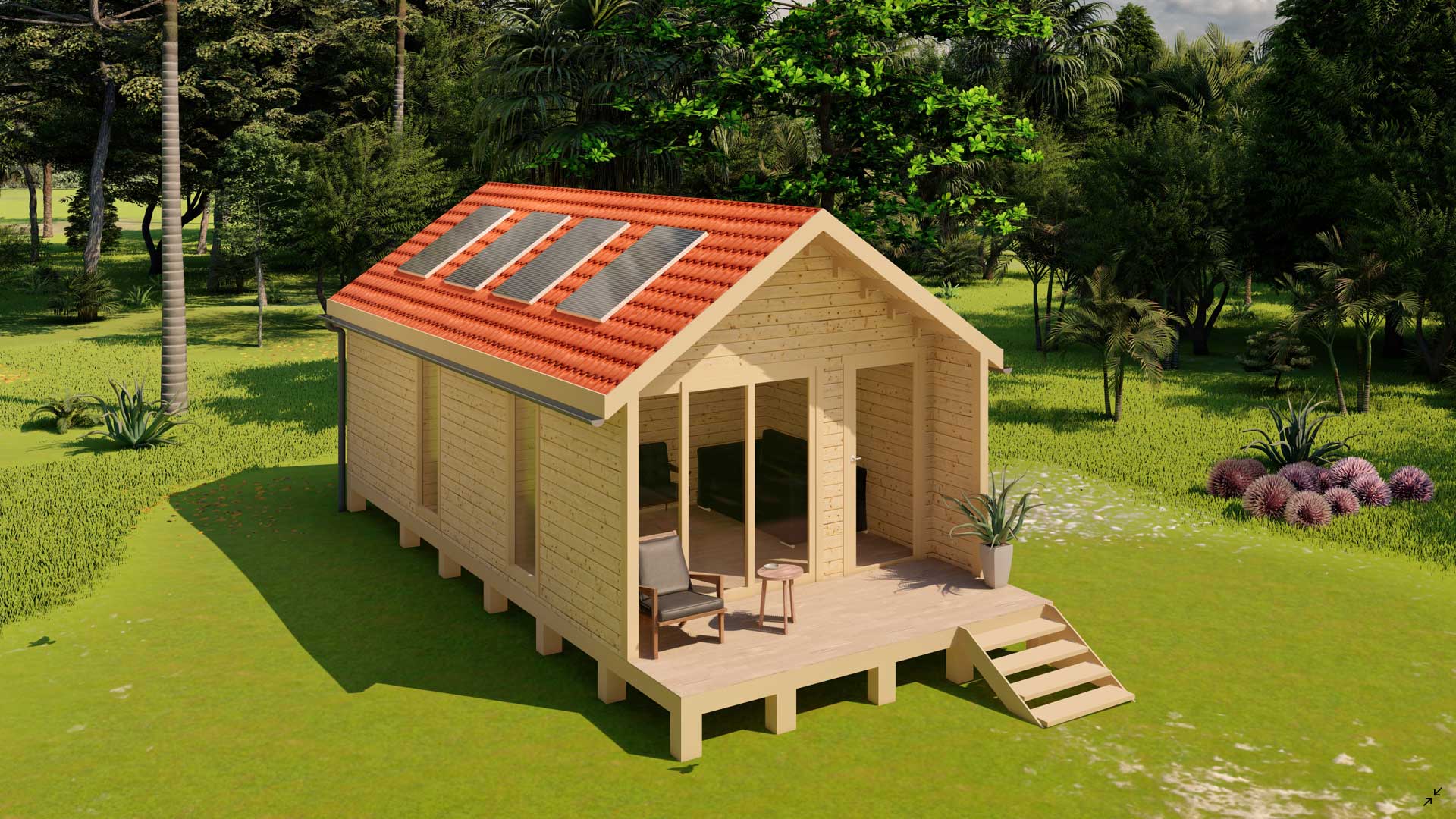 Chalets autonomes | Chalet bois autonome