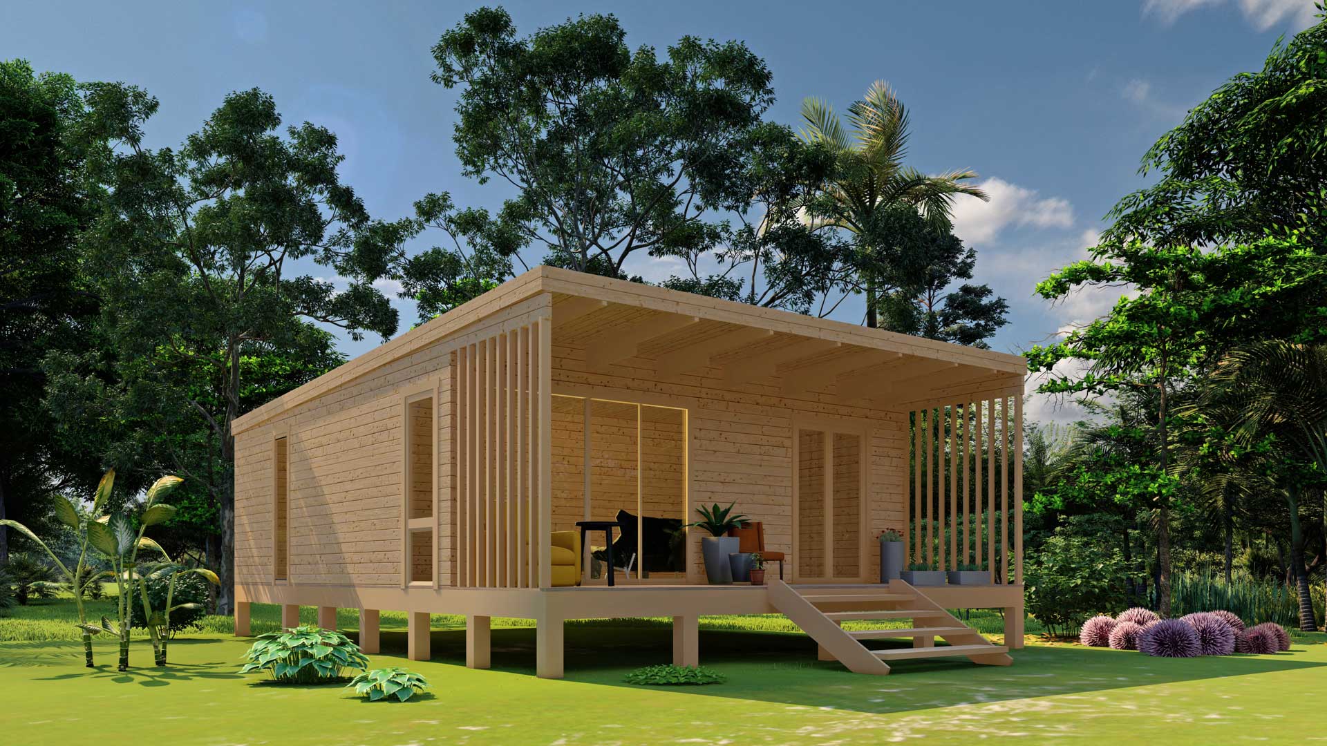 Chalets autonomes | Chalet bois autonome